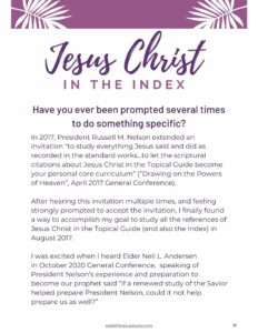 A Study of Jesus Christ in the LDS Index - Seek This Jesus Study