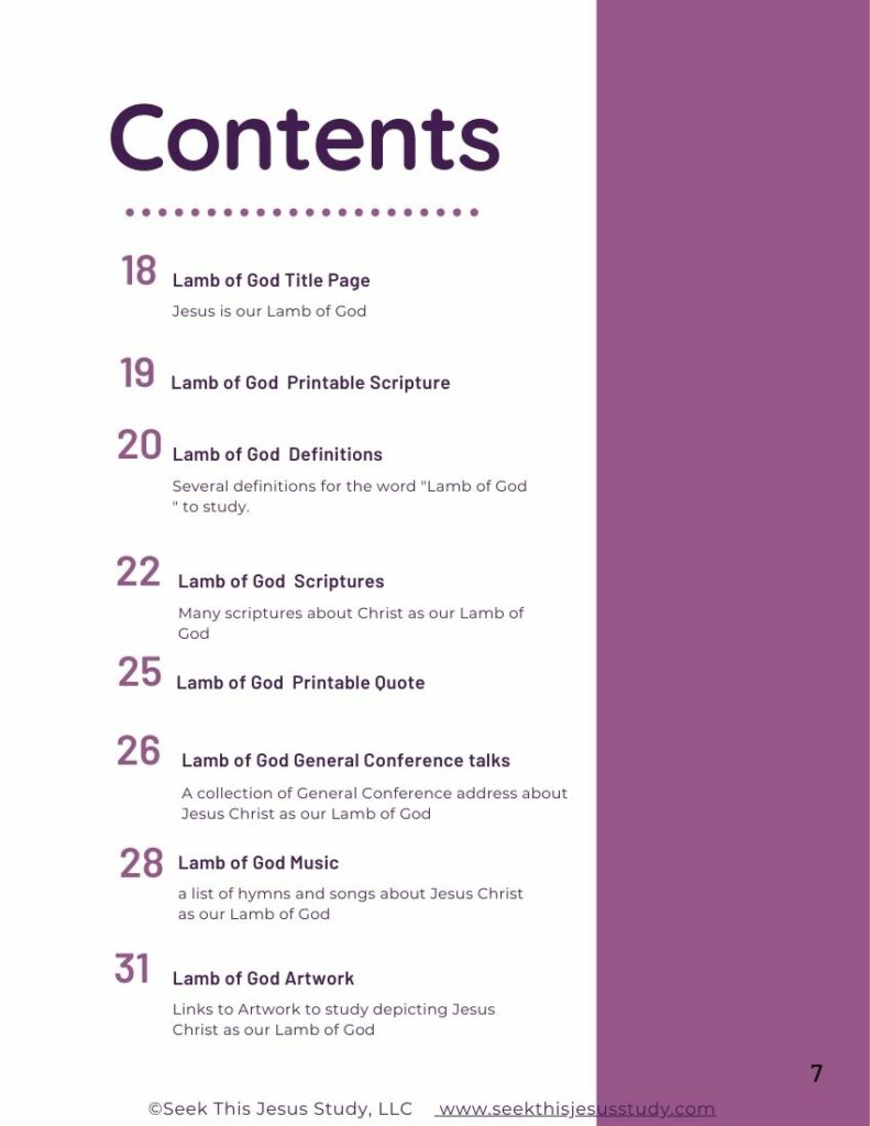 LAMB OF GOD – “Believe On My Name” (PDF) Printable LDS Study Guide ...