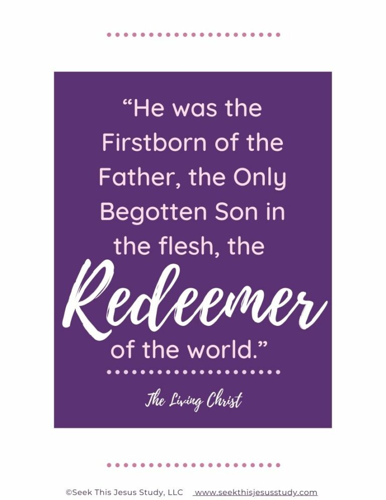 REDEEMER – “Believe On My Name” (PDF) Printable LDS Study Guide - Seek ...