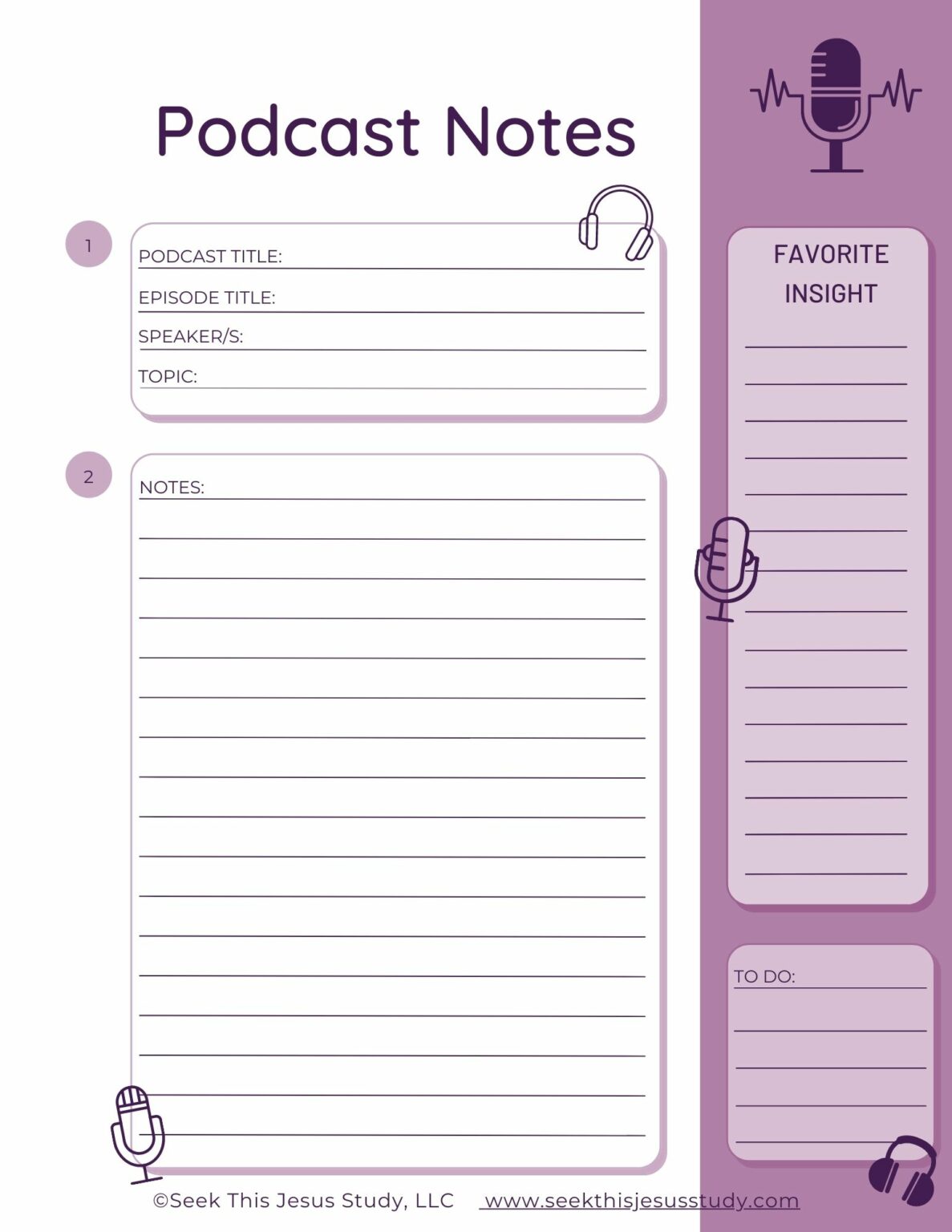 Podcast Notes - Seek This Jesus Study