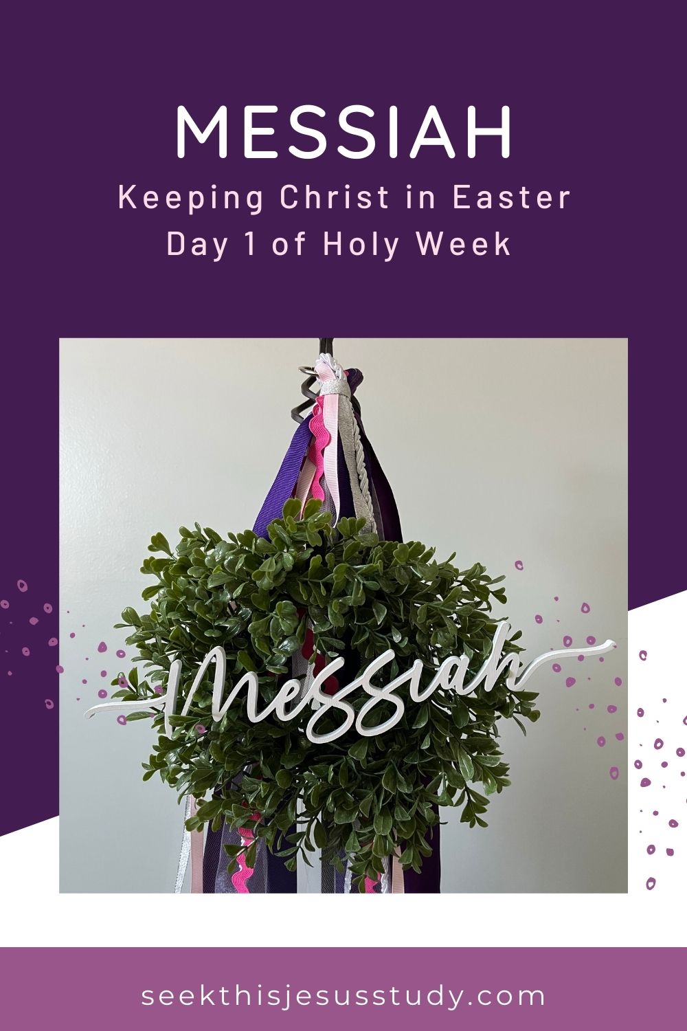 Keeping Christ in Easter: Day 1 of Holy Week- Messiah - Seek This Jesus ...