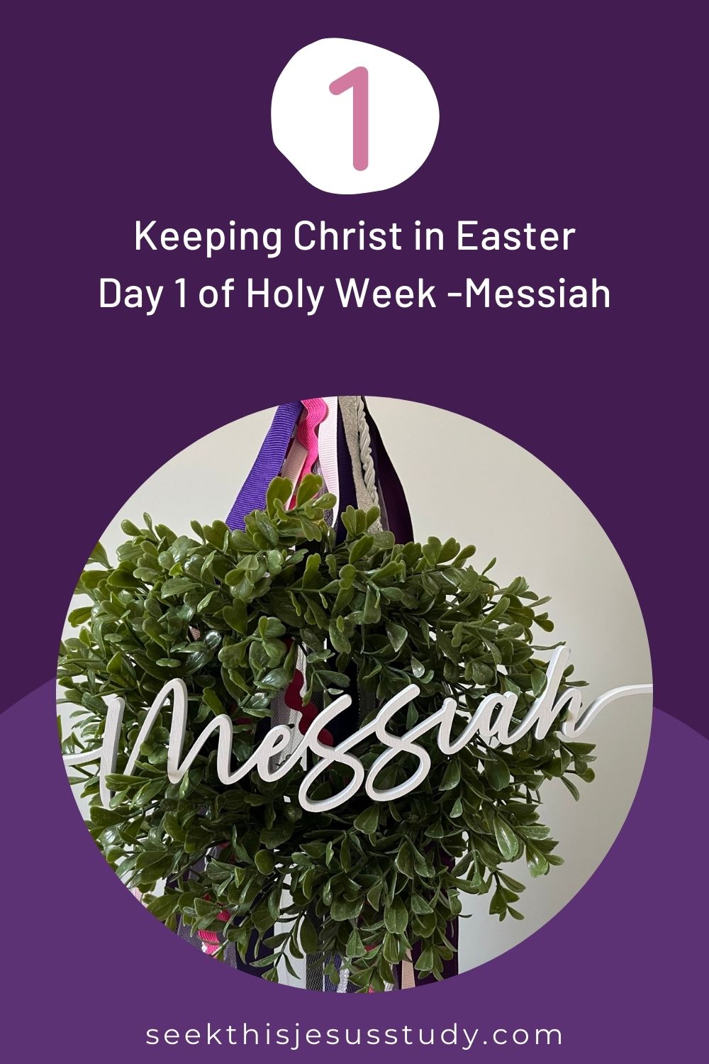 Keeping Christ in Easter: Day 1 of Holy Week- Messiah - Seek This Jesus ...