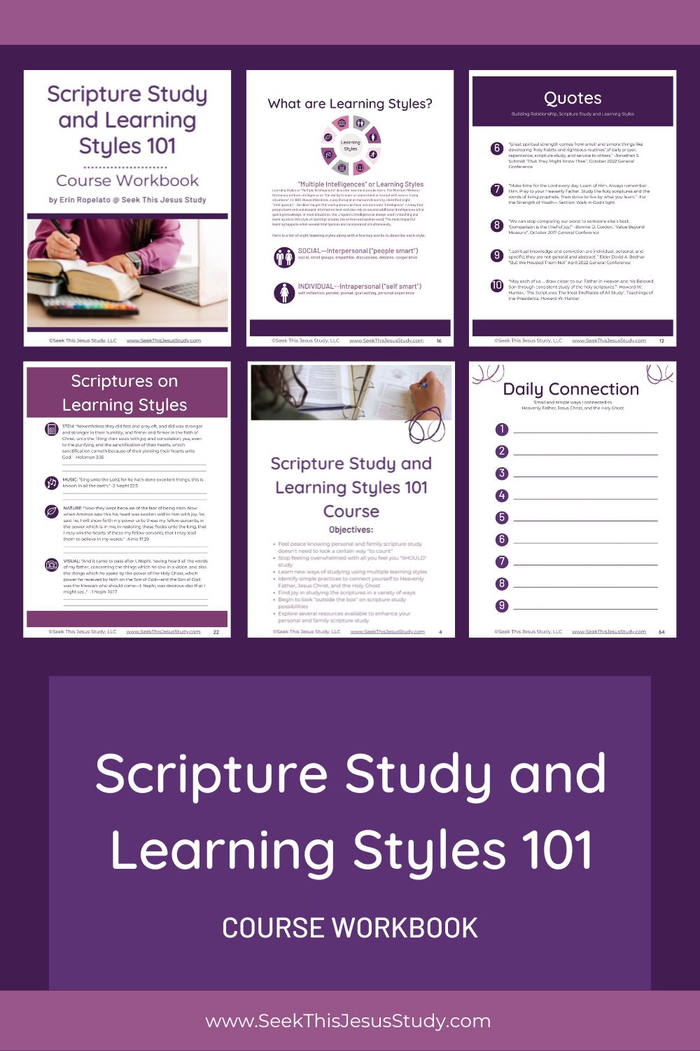 COURSE -Scripture Study and Learning Styles 101 - Seek This Jesus Study