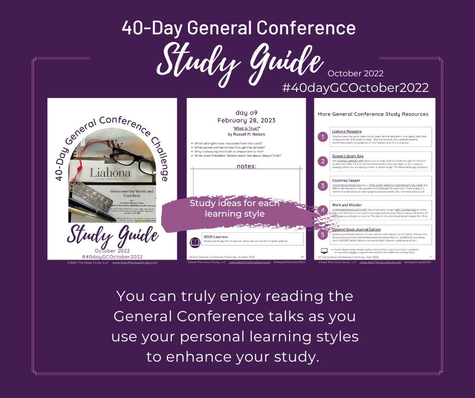 Thank you for signing up for the 40-day General Conference Challenge ...