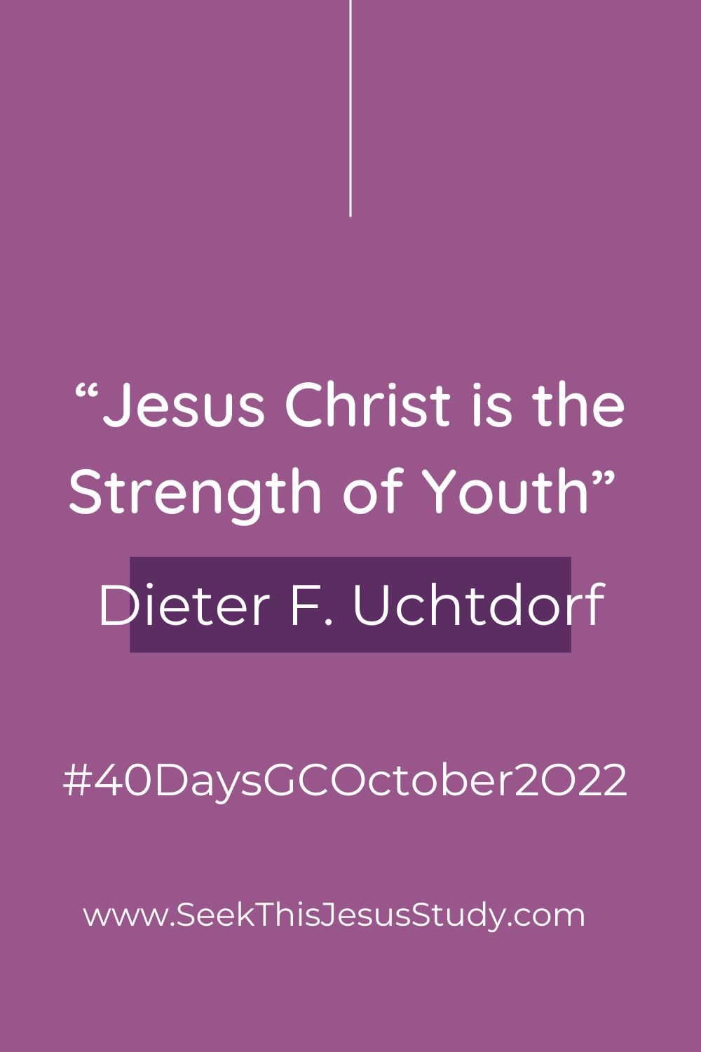“Jesus Christ is the Strength of Youth” by Dieter F. Uchtdorf - Seek ...