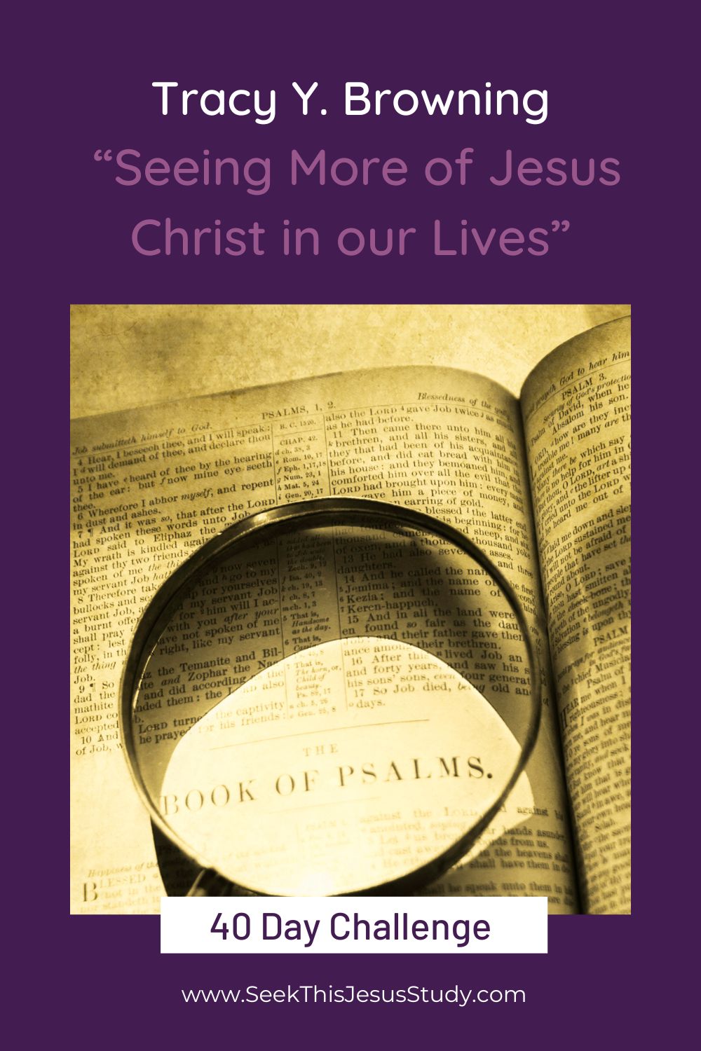 “Seeing More of Jesus Christ in Our Lives” by Tracy Y. Browning - Seek ...