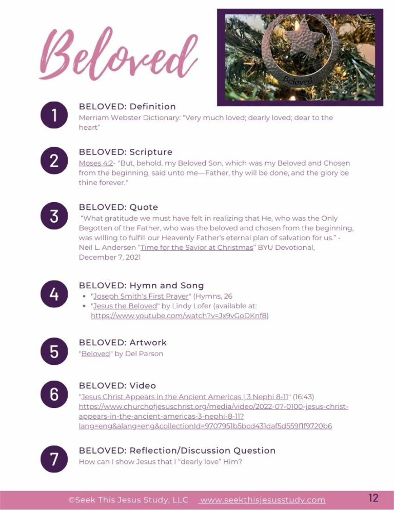 10 Names of Christ LDS Devotionals - Seek This Jesus Study