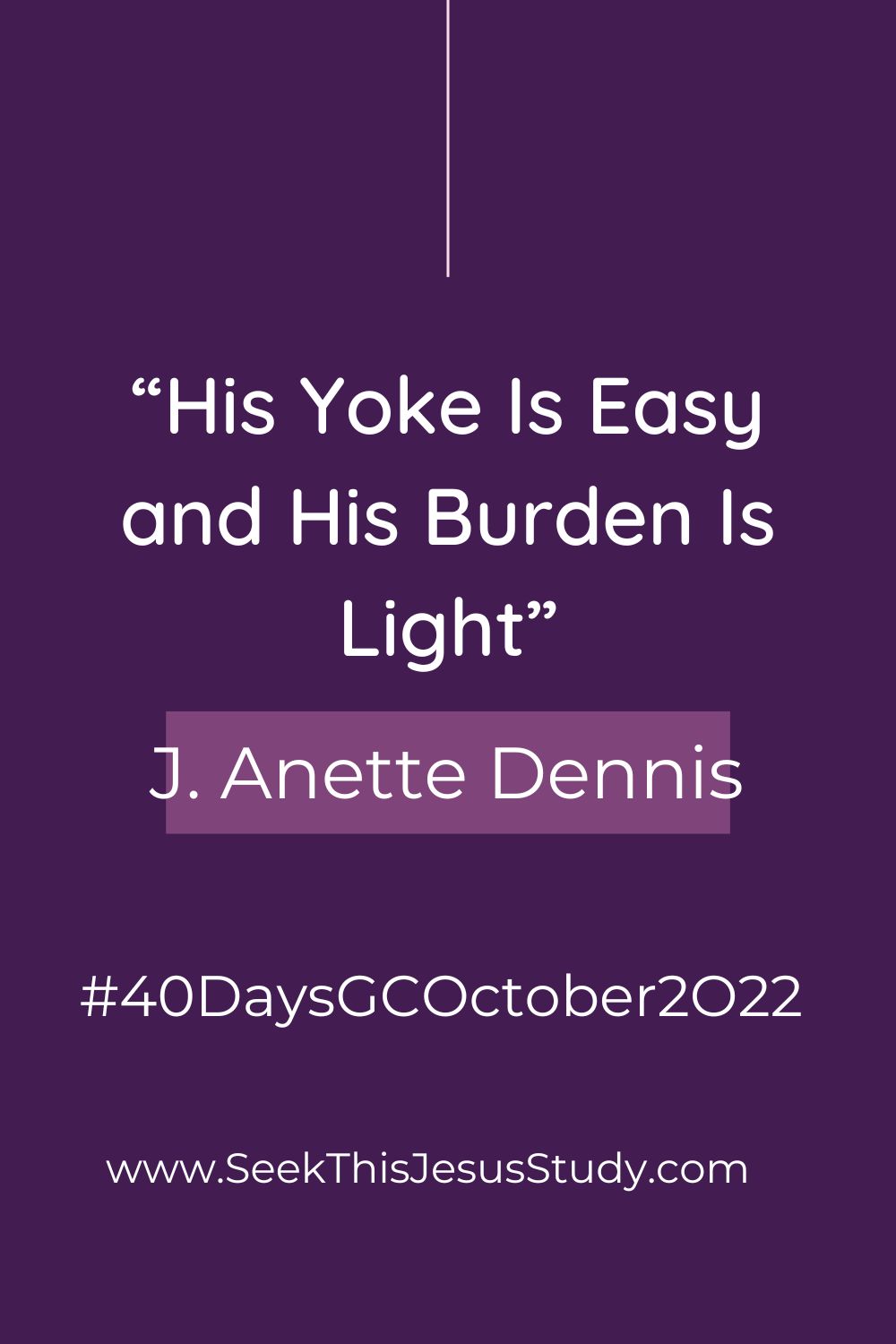 “His Yoke Is Easy and His Burden Is Light” by J. Anette Dennis - Seek ...