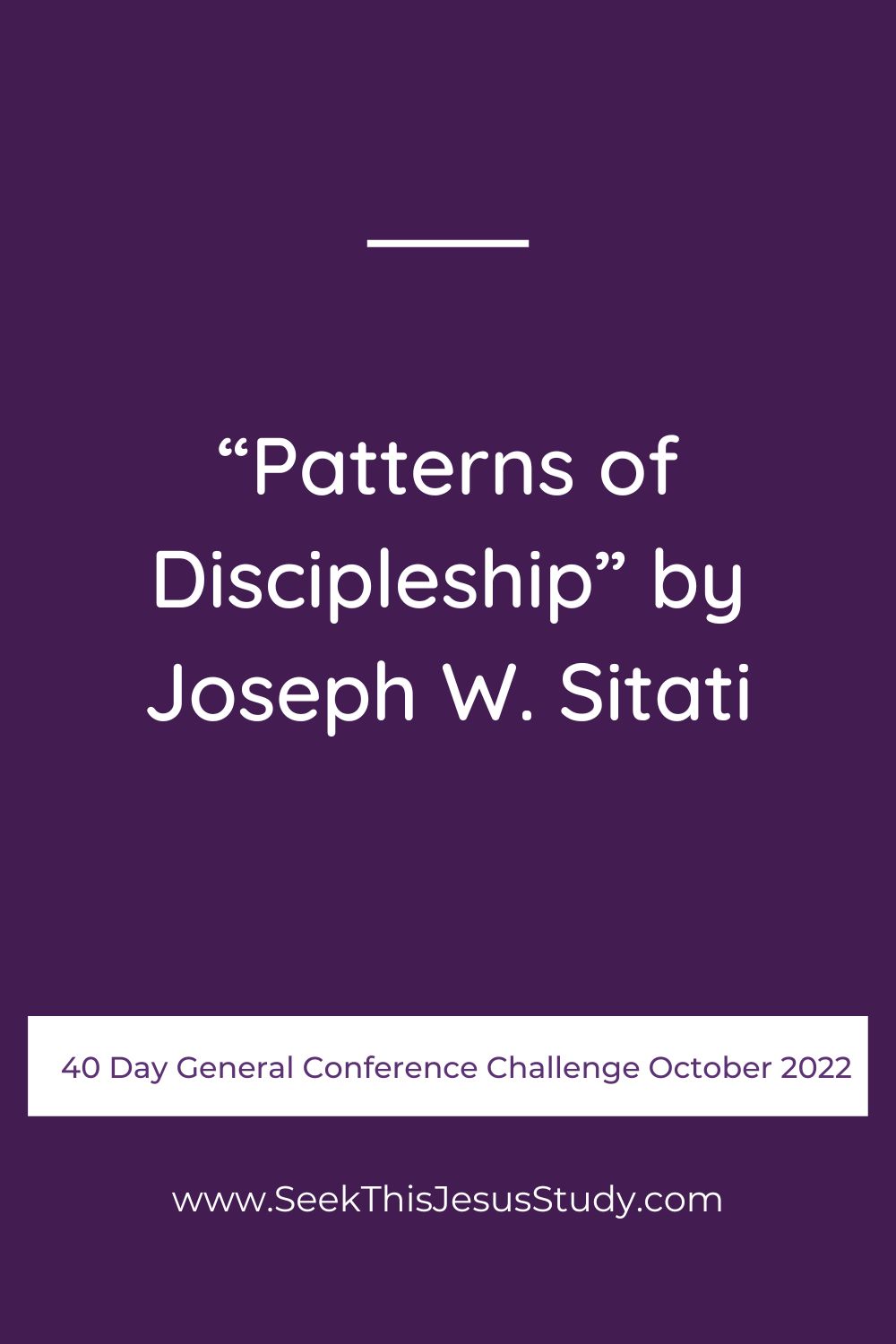 “Patterns of Discipleship” by Joseph W. Sitati - Seek This Jesus Study