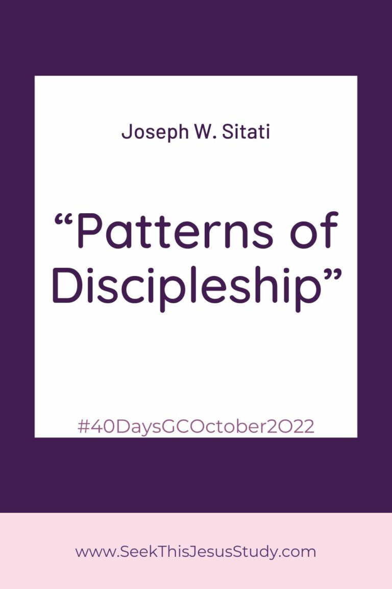 “Patterns of Discipleship” by Joseph W. Sitati - Seek This Jesus Study