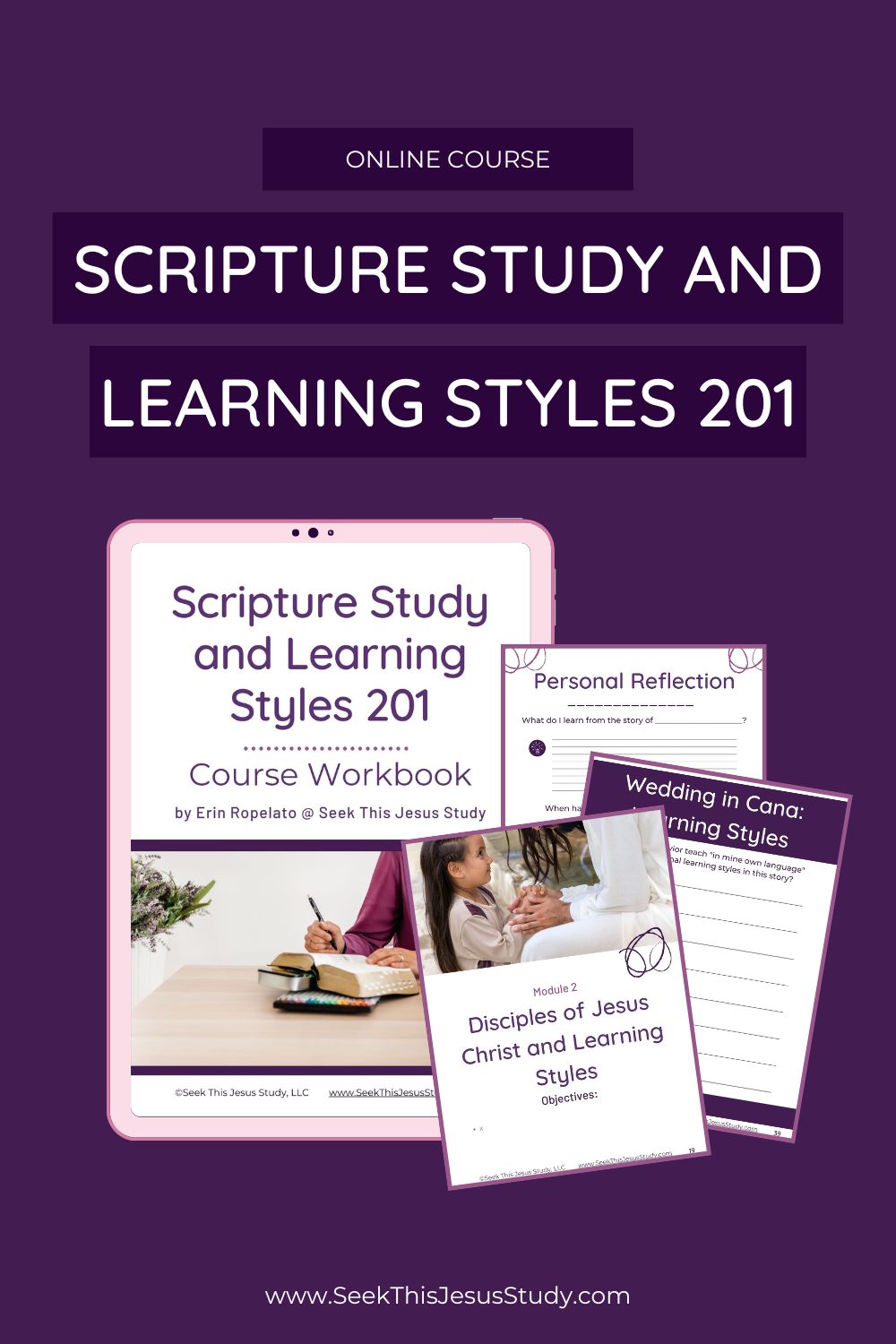 COURSE -Scripture Study and Learning Styles 201 - Seek This Jesus Study