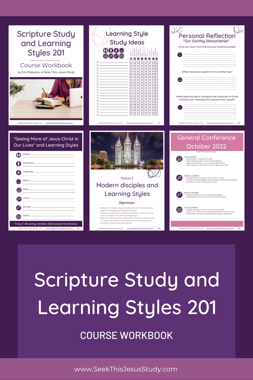 COURSE -Scripture Study and Learning Styles 201 - Seek This Jesus Study