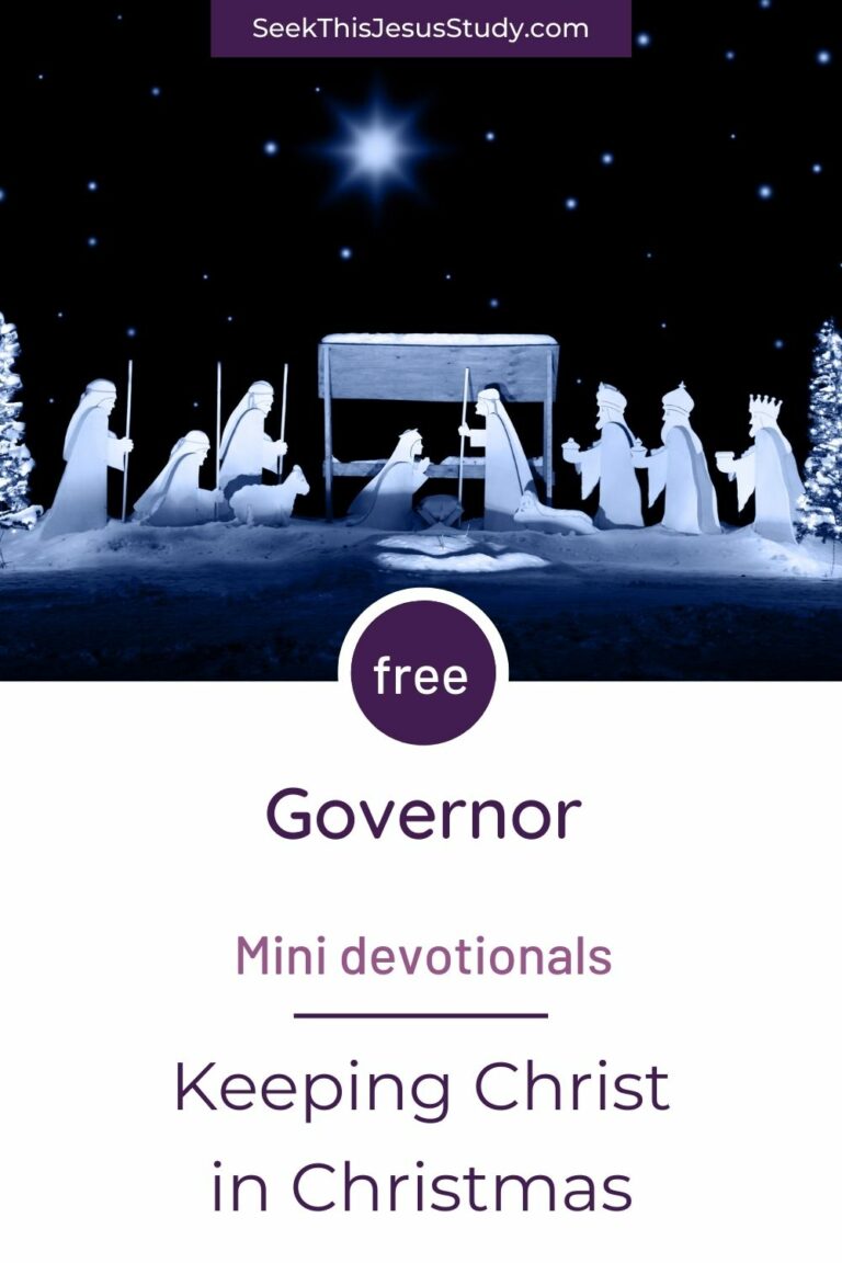 Governor: Keeping Christ in Christmas Day #18 - Seek This Jesus Study