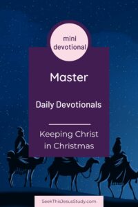 Master: Keeping Christ in Christmas Day #21 - Seek This Jesus Study