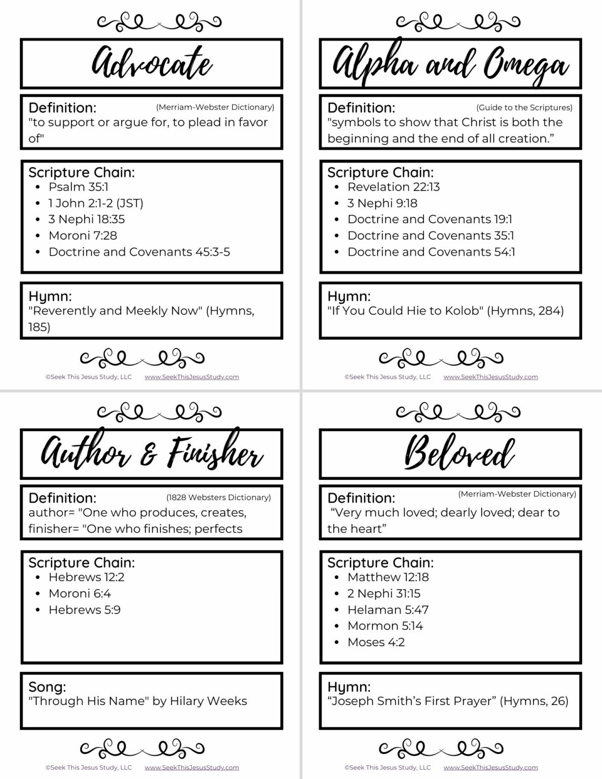 52 Names of Jesus Christ” Workbook - Seek This Jesus Study