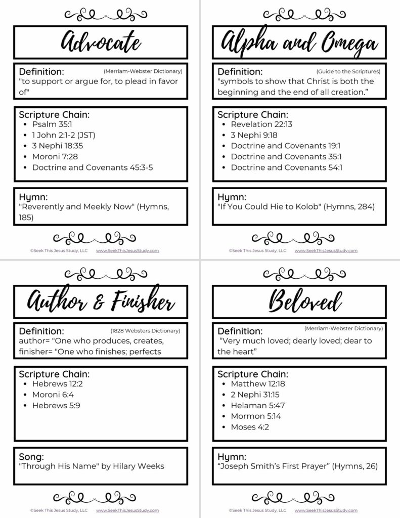 52 Names of Jesus Christ” Workbook - Seek This Jesus Study
