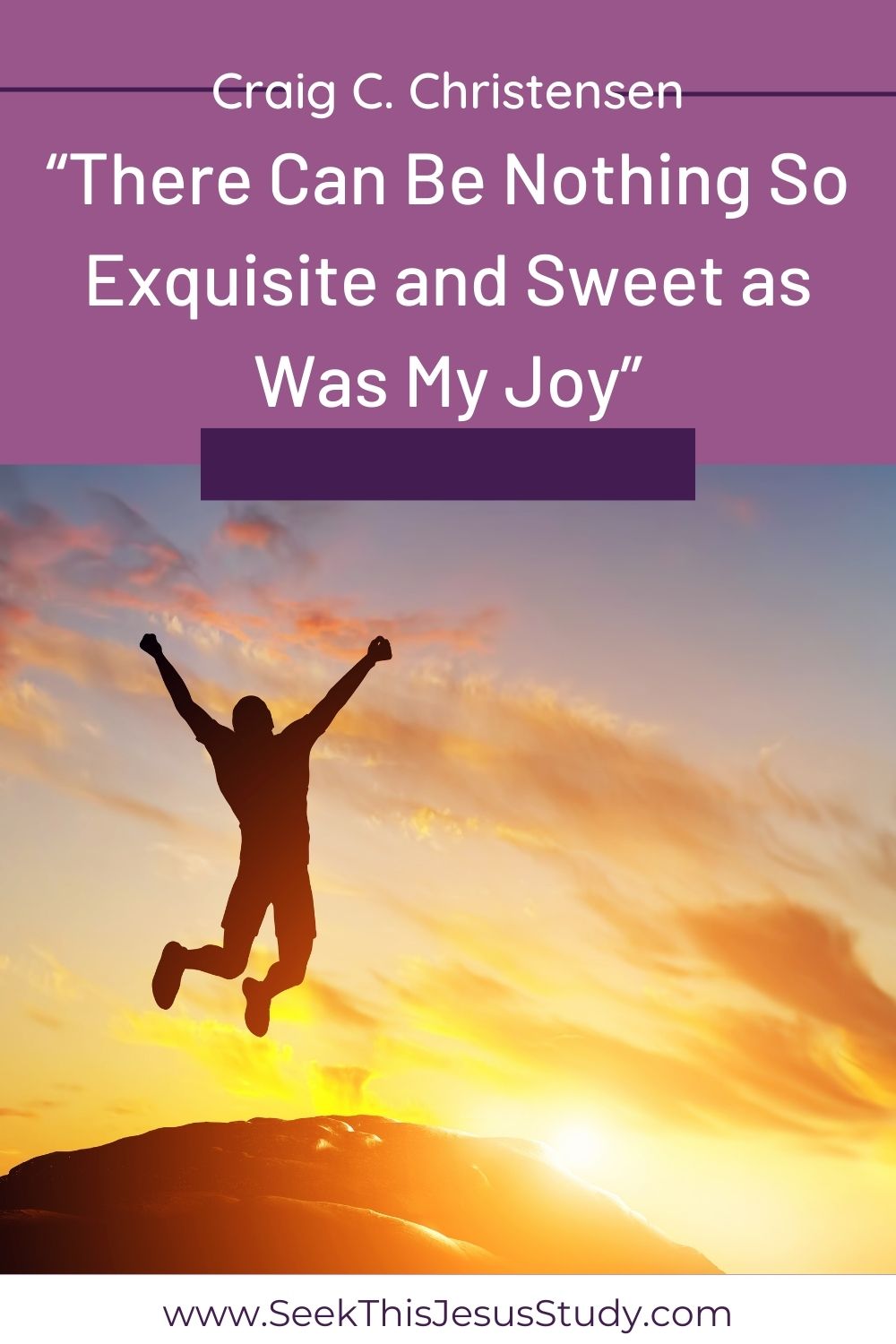 “There Can Be Nothing So Exquisite and Sweet as Was My Joy” by Craig C ...