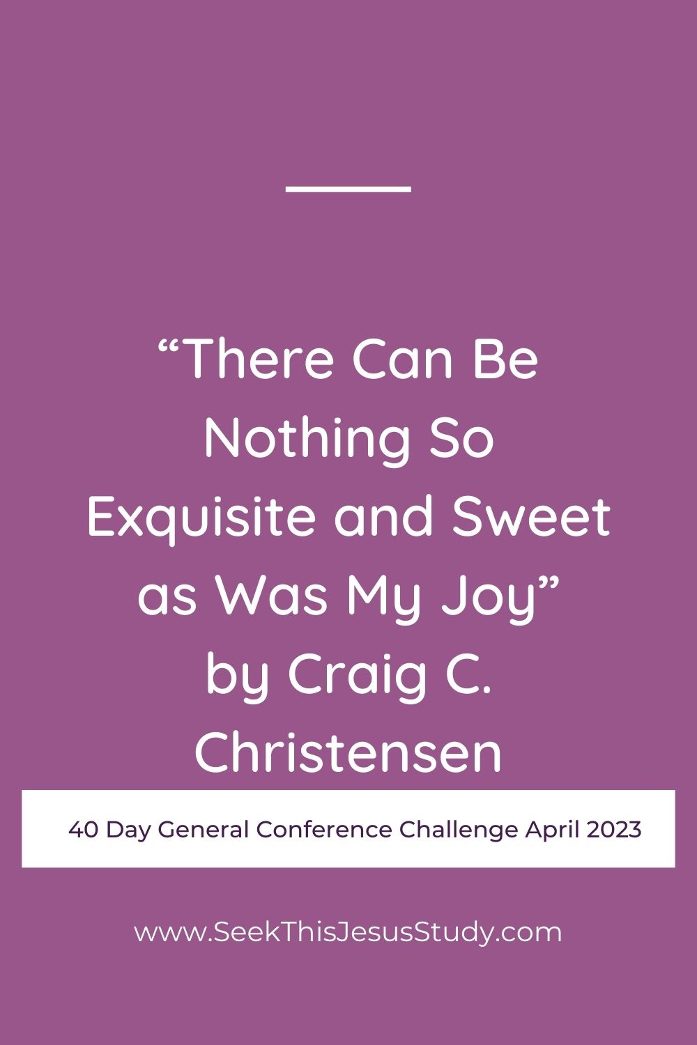 “There Can Be Nothing So Exquisite and Sweet as Was My Joy” by Craig C ...