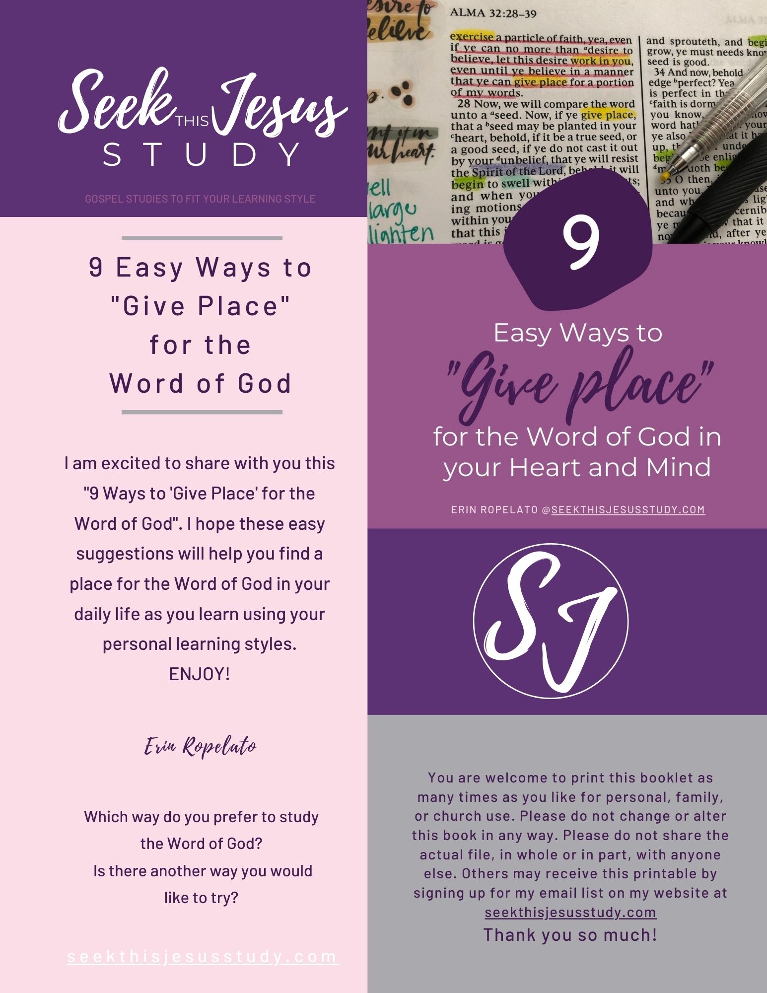Seek This Jesus Study Free Scripture Study Resources - Seek This Jesus ...