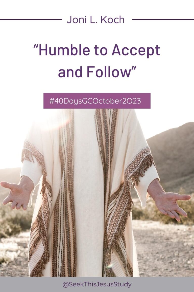 “Humble to Accept and Follow” by Joni L. Koch - Seek This Jesus Study