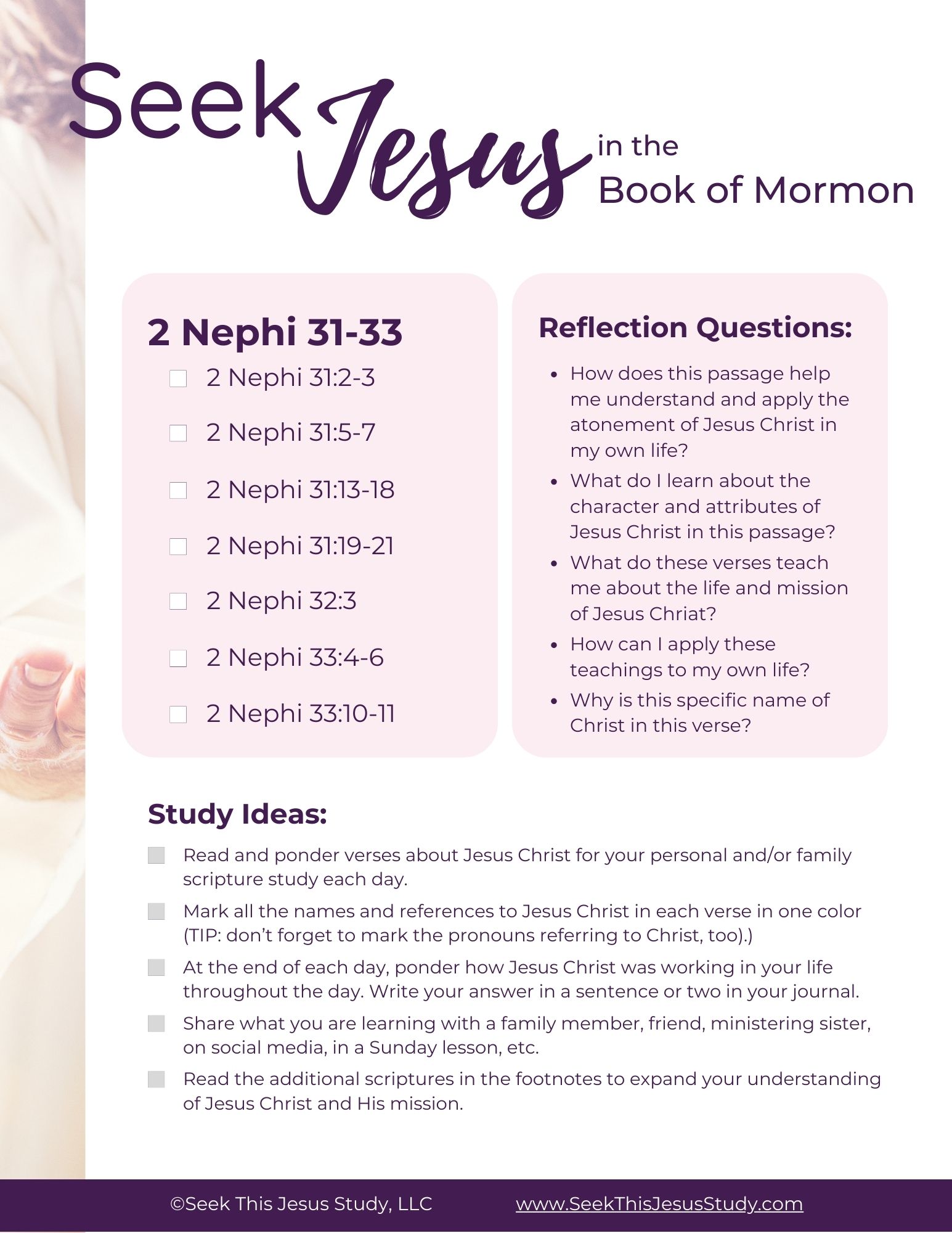 Seek Jesus in the Book of Mormon 2024 Weekly Guides - Seek This Jesus Study