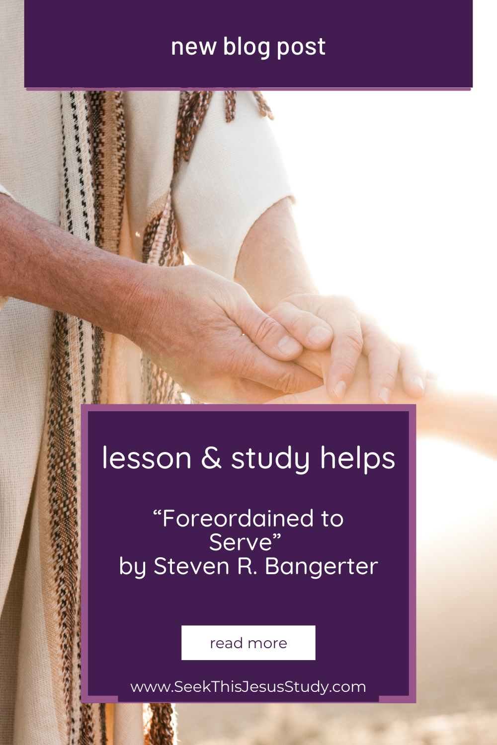“Foreordained to Serve” by Steven R. Bangerter - Seek This Jesus Study