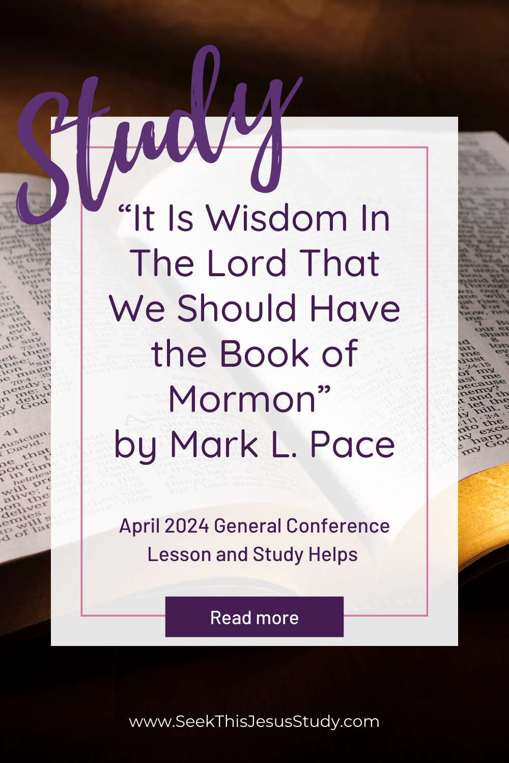 “It Is Wisdom In The Lord That We Should Have the Book of Mormon” by ...