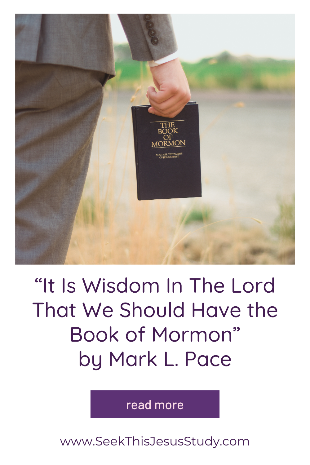 “It Is Wisdom In The Lord That We Should Have the Book of Mormon” by ...