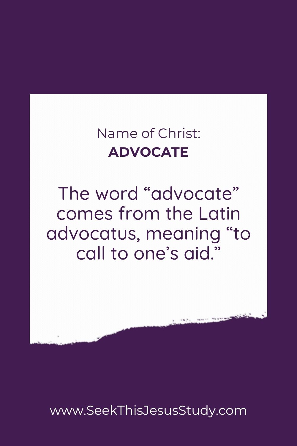 Jesus Christ, Our Advocate: A Name That Changes Everything - Seek This ...