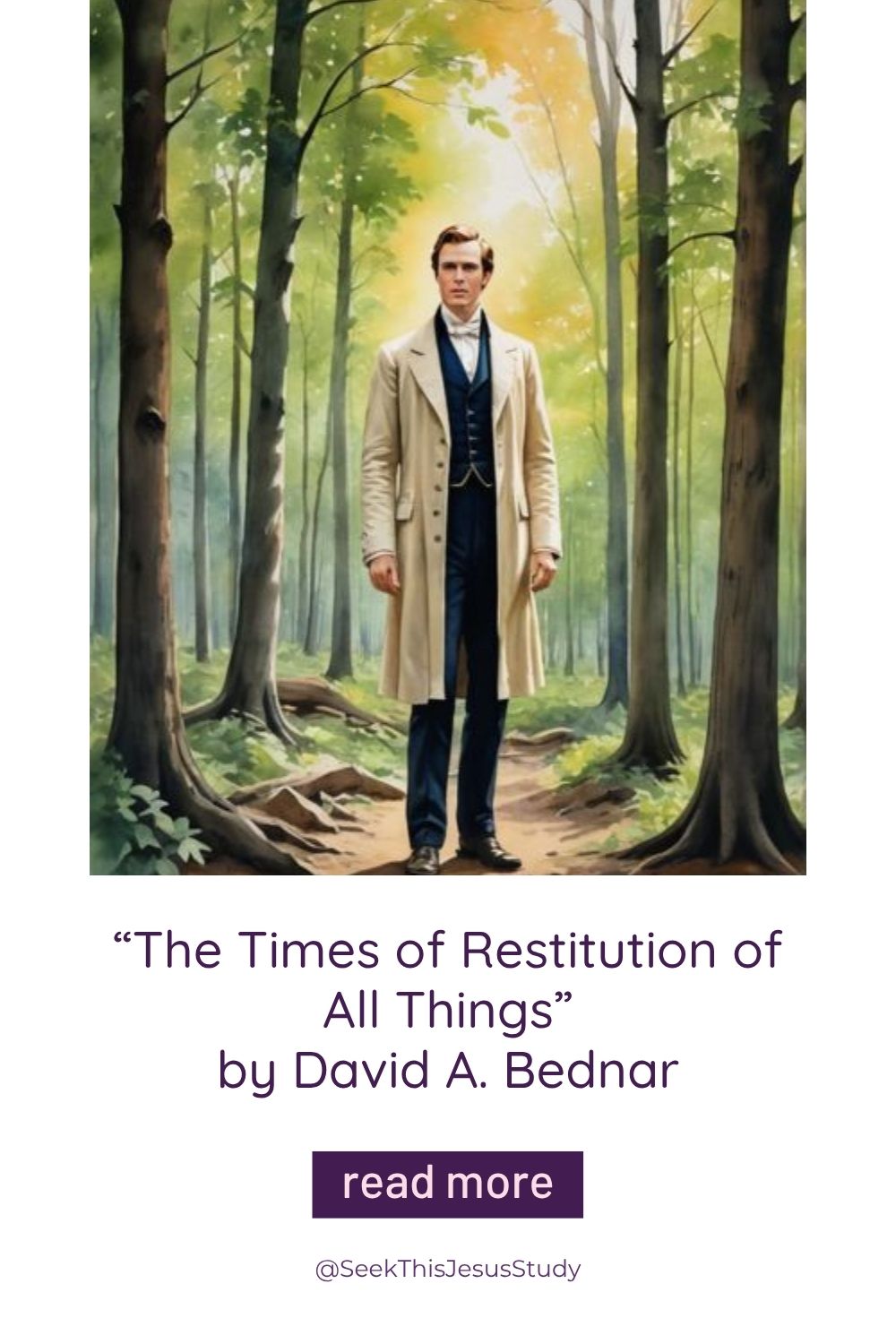 “The Times of Restitution of All Things” by David A. Bednar - Seek This ...